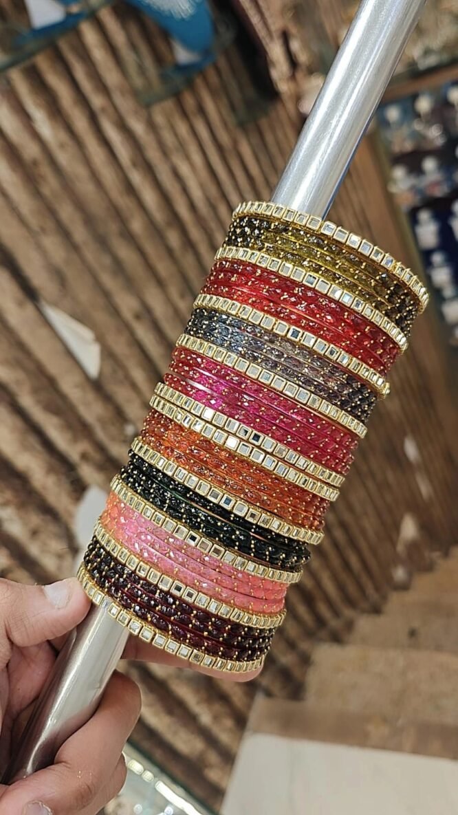 KUNDAN GLASS BANGLES SET - Bangles King